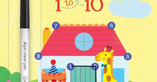 WIPE-CLEAN NUMBERS 1-10 (Daugkartinė užduočių knygelė)
